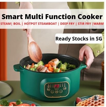 Smart Multi Function Electric Cooker. Hotpot Steamboat Steamer Rice ...