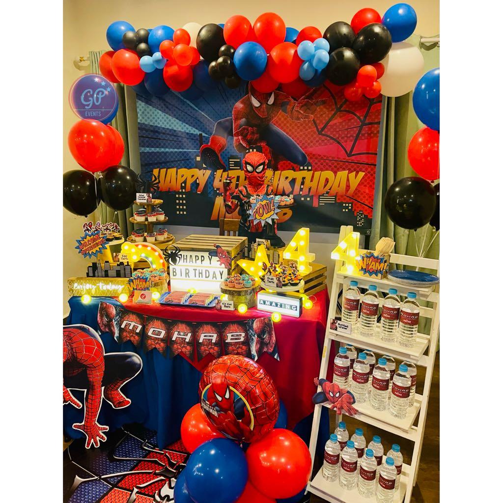 Spiderman Theme Dessert Table Birthday Set Up, Lifestyle Services ...