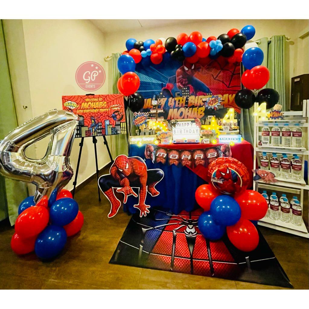 Spiderman Theme Dessert Table Birthday Set Up, Lifestyle Services ...