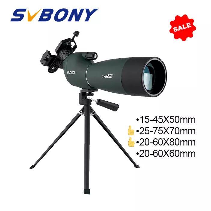Svbony SV406P Spotting Scope 20-60x60 ED Glasses, HD Dual Focus ...