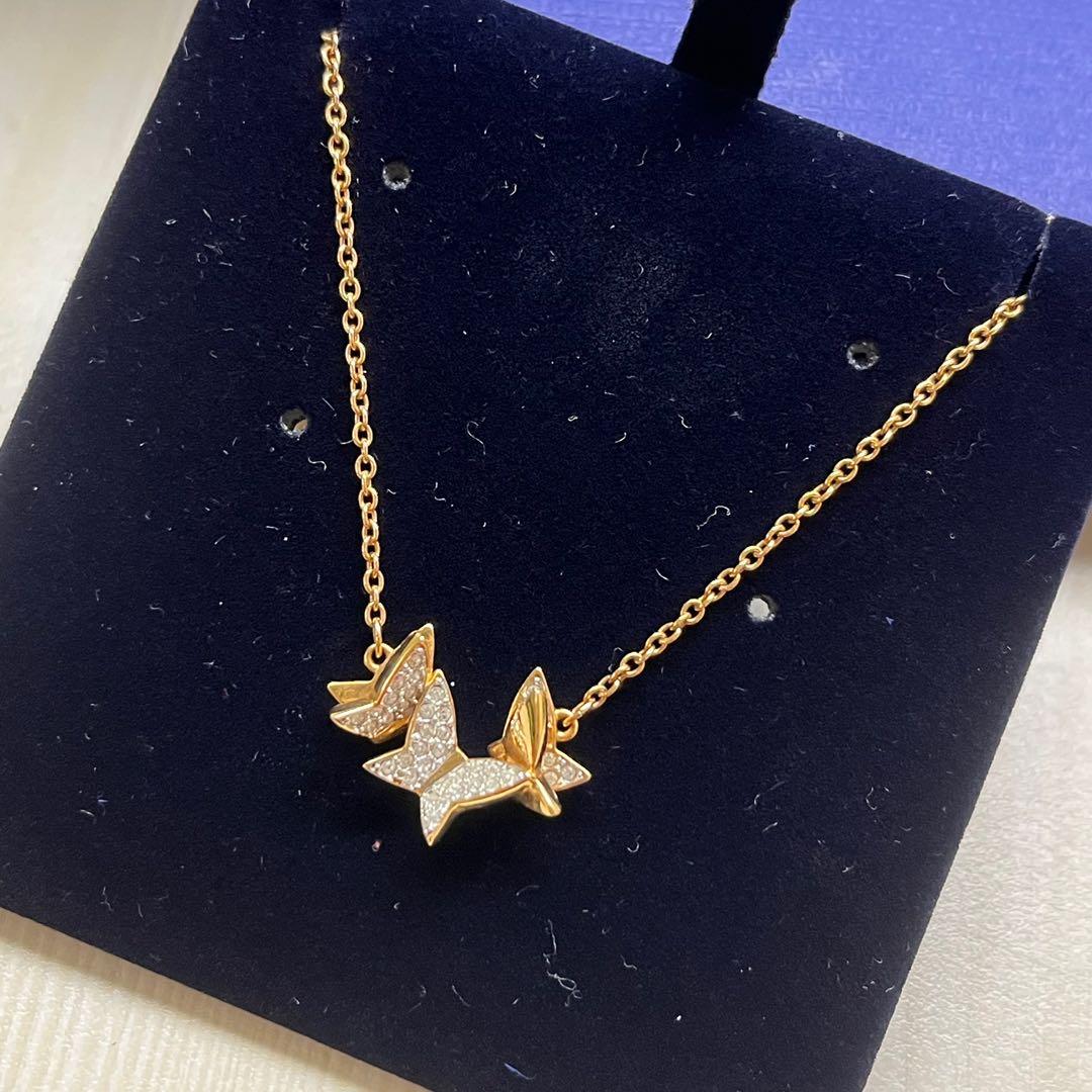 Swarovski Butterfly Necklace, Women's Fashion, Jewelry & Organisers ...