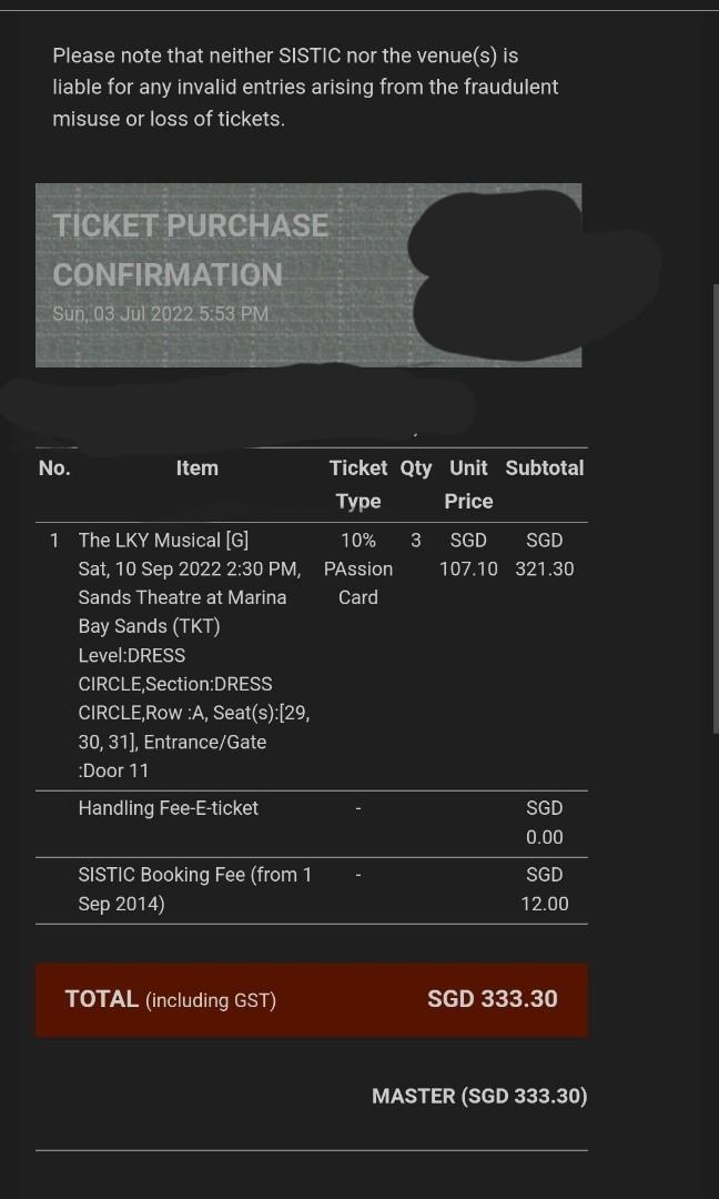 The Lee Kuan Yew (LKY) Musical, Tickets & Vouchers, Event Tickets on ...