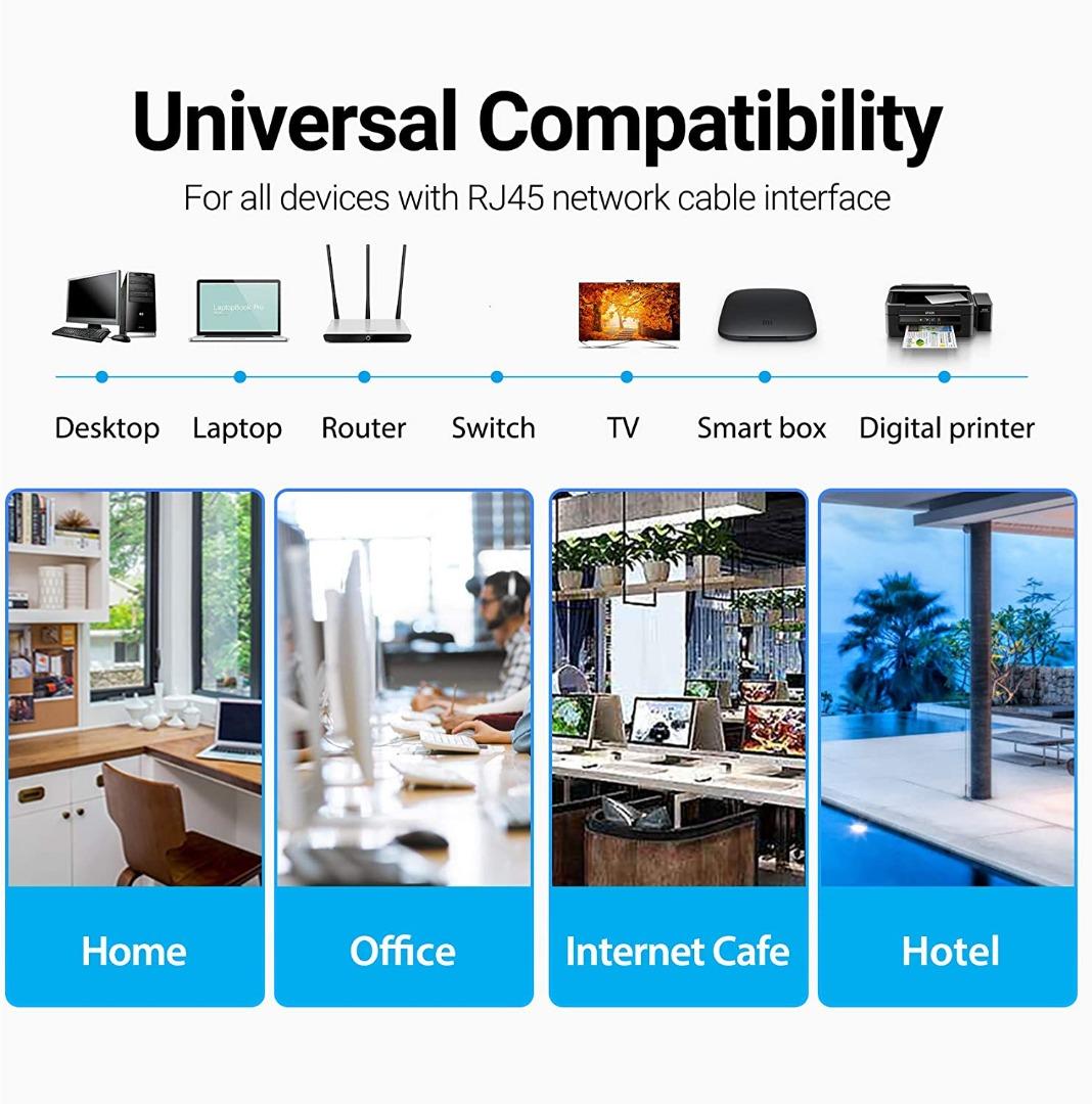 "VENTION Ethernet Cable High Speed CAT6 Ethernet Cable Network LAN RJ45 ...