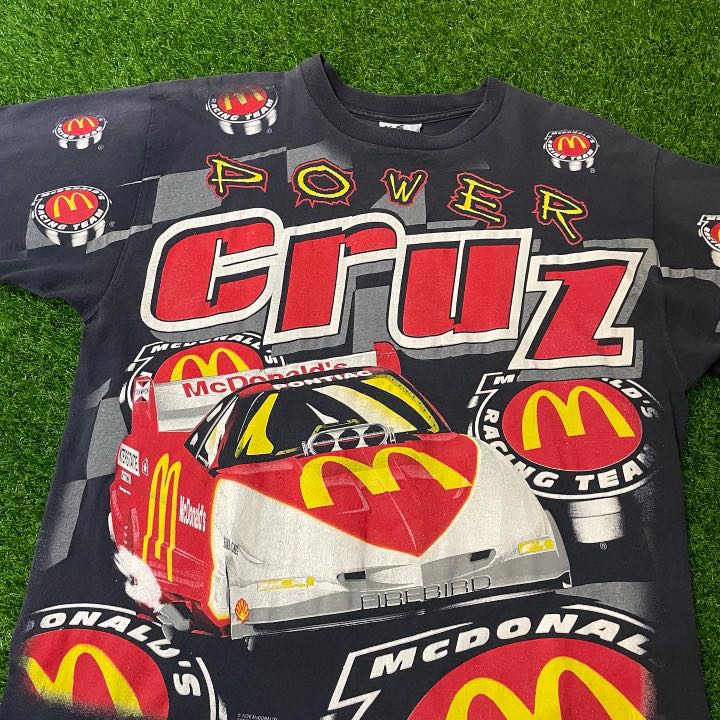 Vintage 1996 Cruz Pedregon x Mcdonalds Power All Over Print NHRA Shirt ...