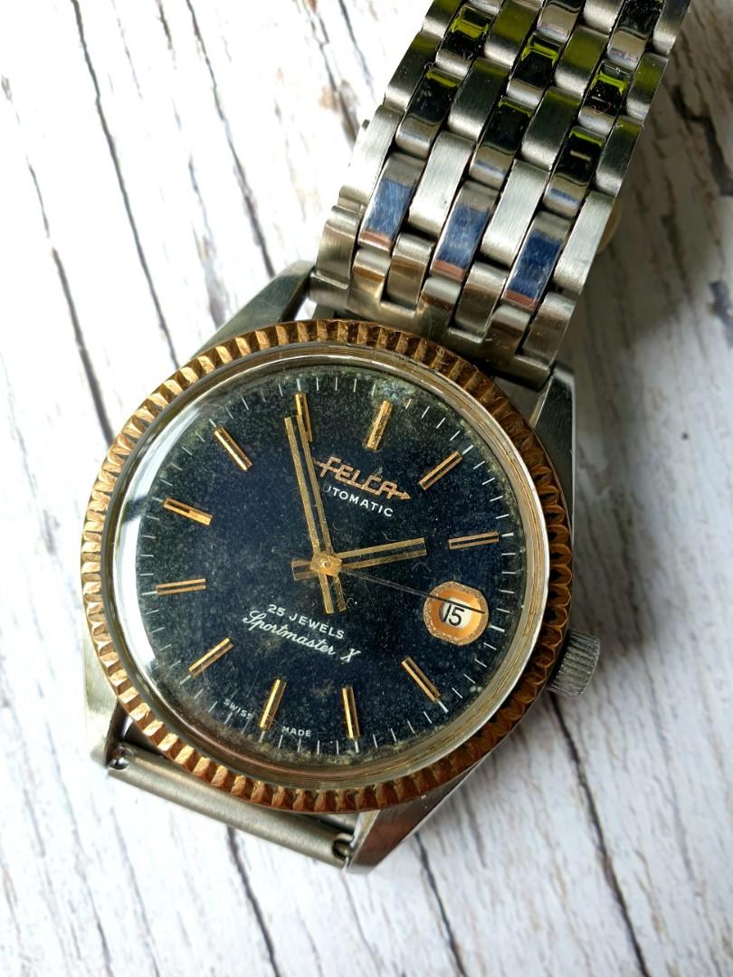 Vintage Felca Sportmaster X Date Mechanical Automatic Watch Swiss Made ...