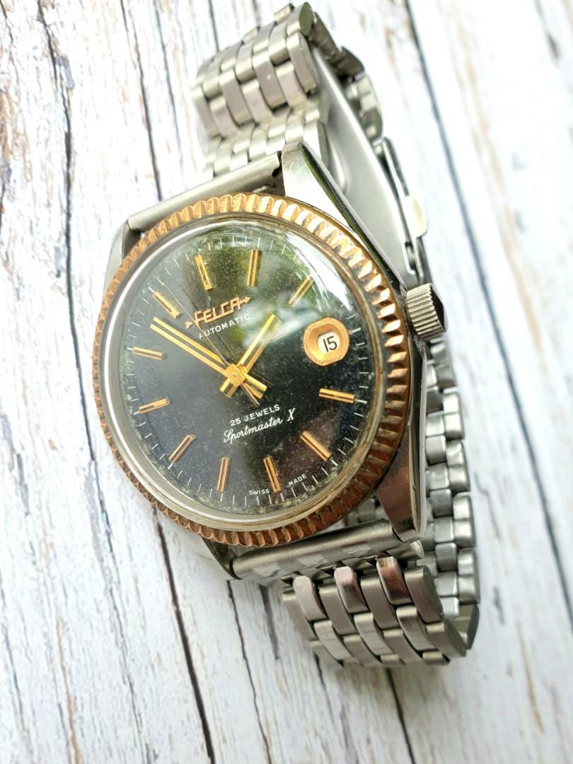 Vintage Felca Sportmaster X Date Mechanical Automatic Watch Swiss Made ...