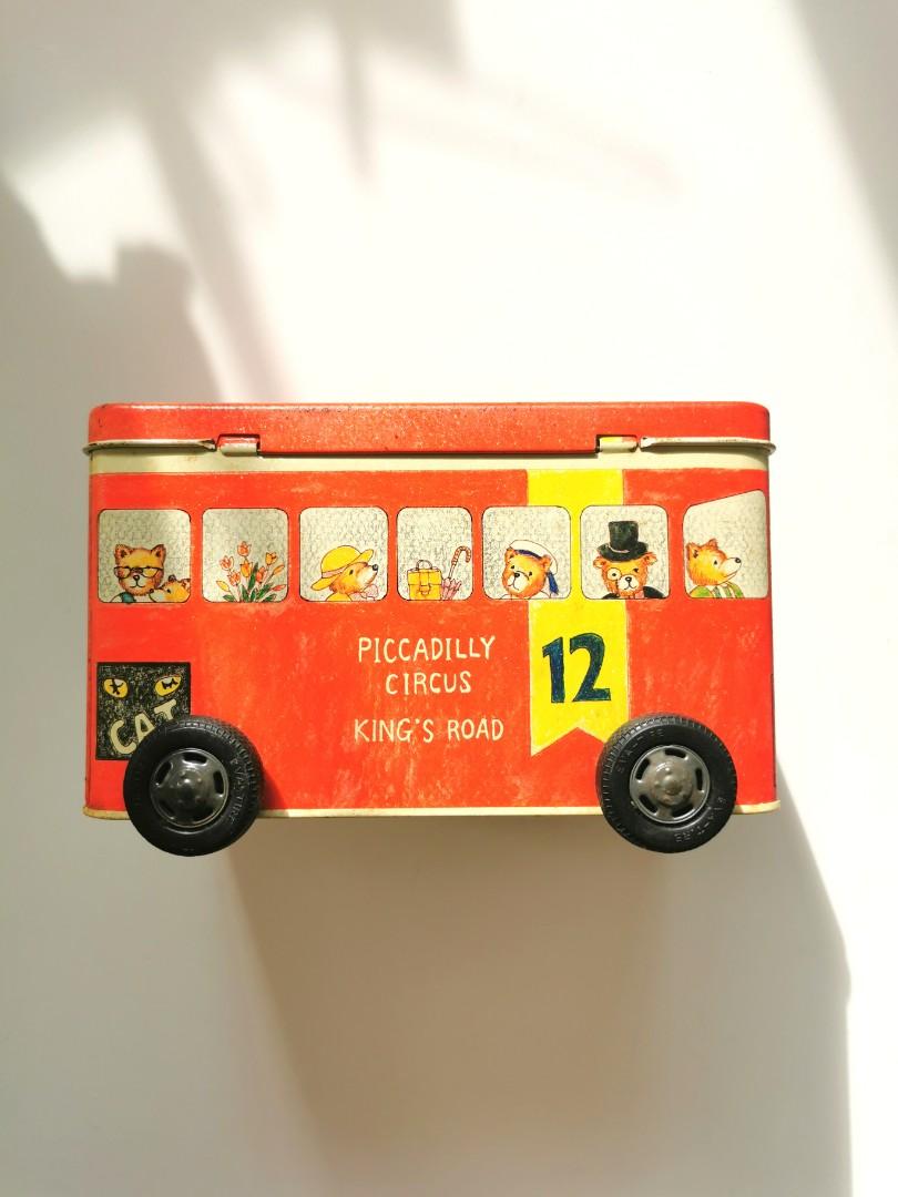 Vintage Teddy Bear London Bus Metal Tin Box Collection, Hobbies & Toys ...