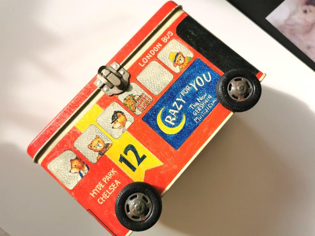 Vintage Teddy Bear London Bus Metal Tin Box Collection, Hobbies & Toys ...