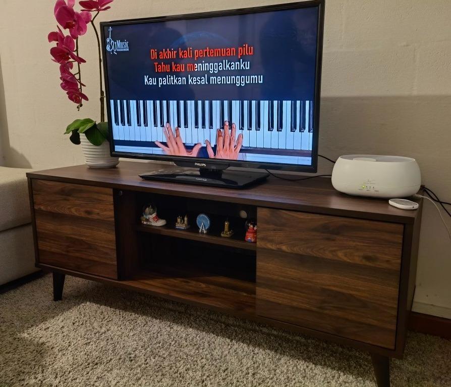 WhiteAsh | ProvincialOak 4FT TV Bench Console Cabinet, Furniture & Home Living, Furniture, TV ...