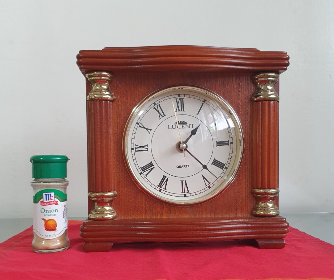 Wood Display Clock on Shelf, Furniture & Home Living, Home Decor ...