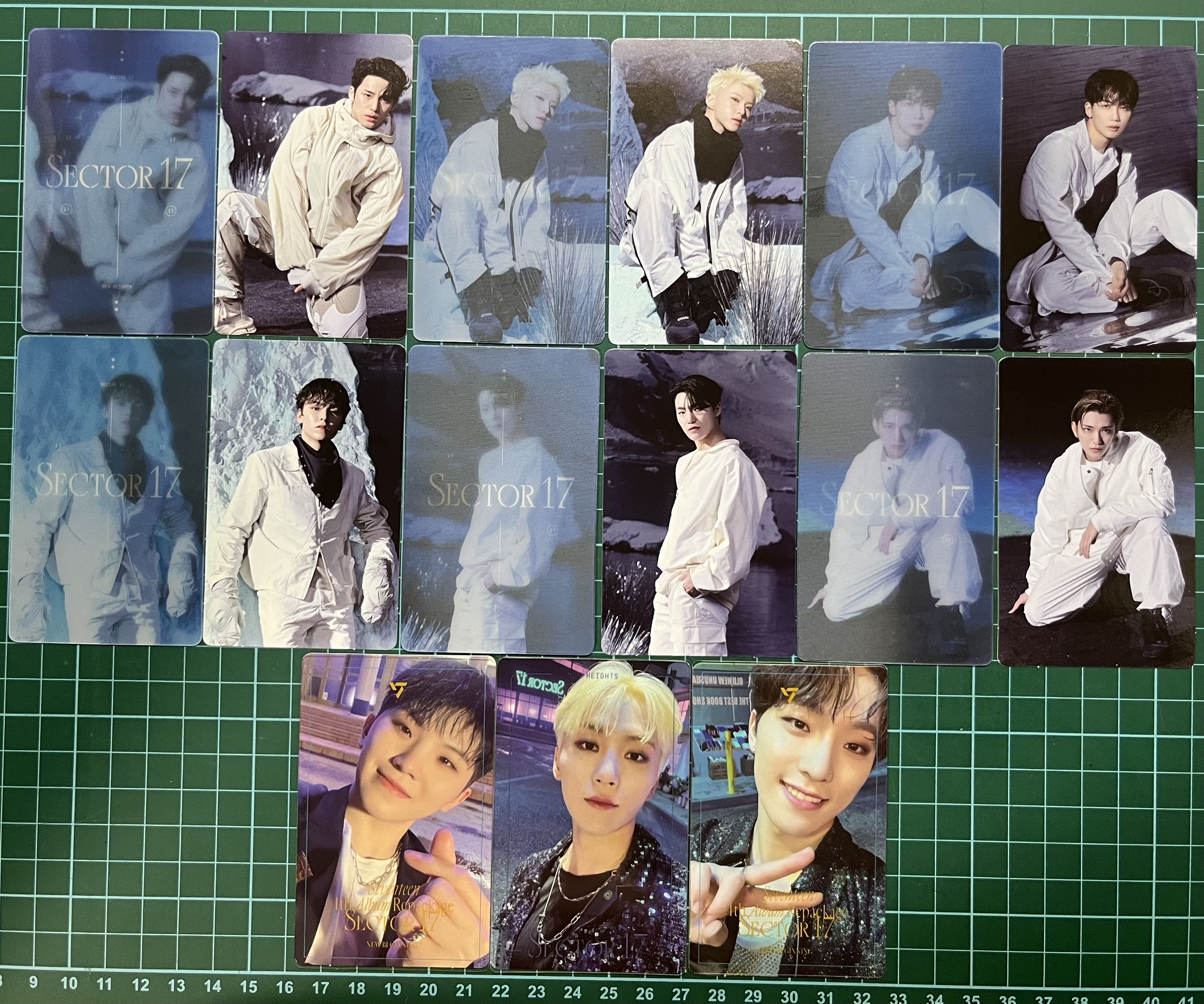 wts seventeen sector 17 photocards pob mingyu hoshi jeonghan vernon dino joshua woozi seungkwan ...
