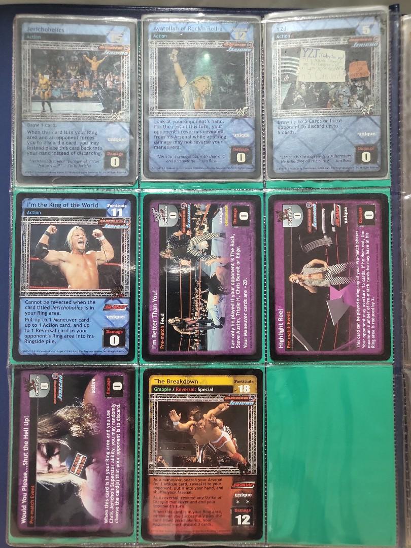 Wwe card game trading cards Chris jericho foil raw deal wwf stone cold ...