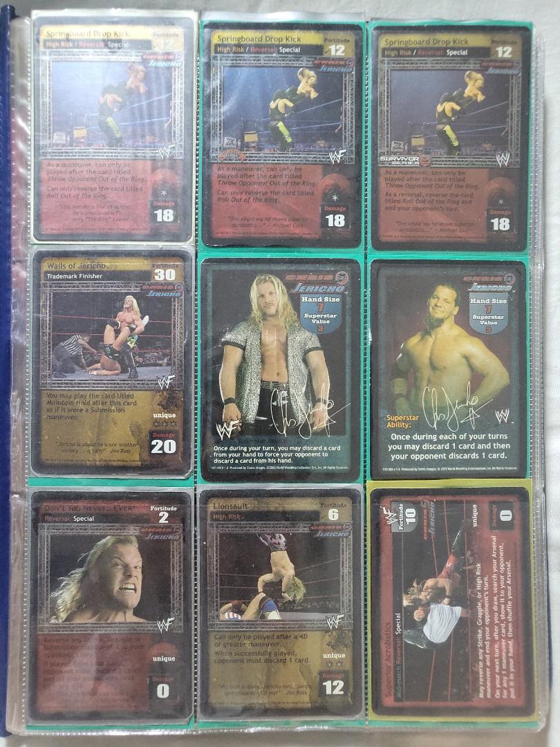 Wwe card game trading cards Chris jericho foil raw deal wwf stone cold ...