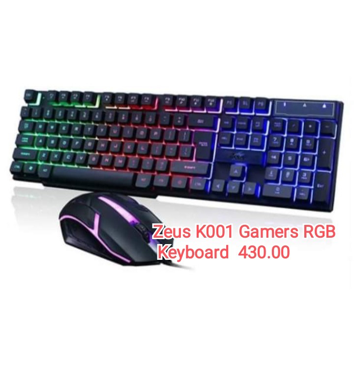 zeus K001 GAMERS RGB MOUSE AND KEYBOARD, Computers & Tech, Parts ...