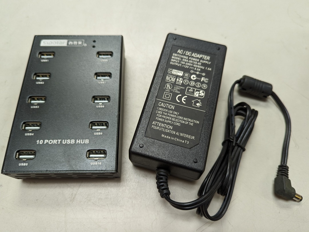 10 ports USB multi-charger with 60W power supply, Computers & Tech ...