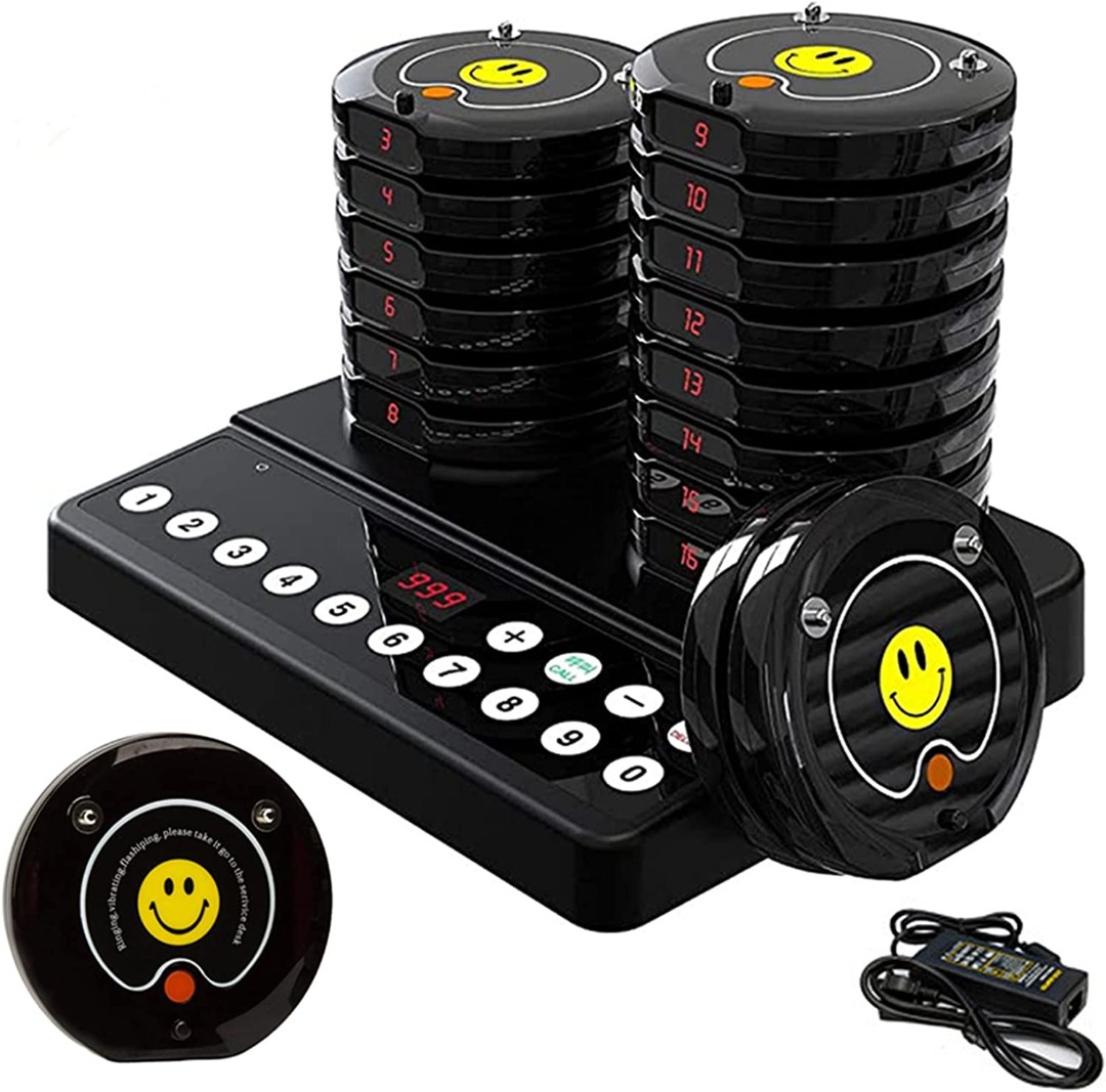 [1326] DAYTECH Wireless Calling System For Restaurants & Cafes with 16 Buzzer Pagers, Computers ...