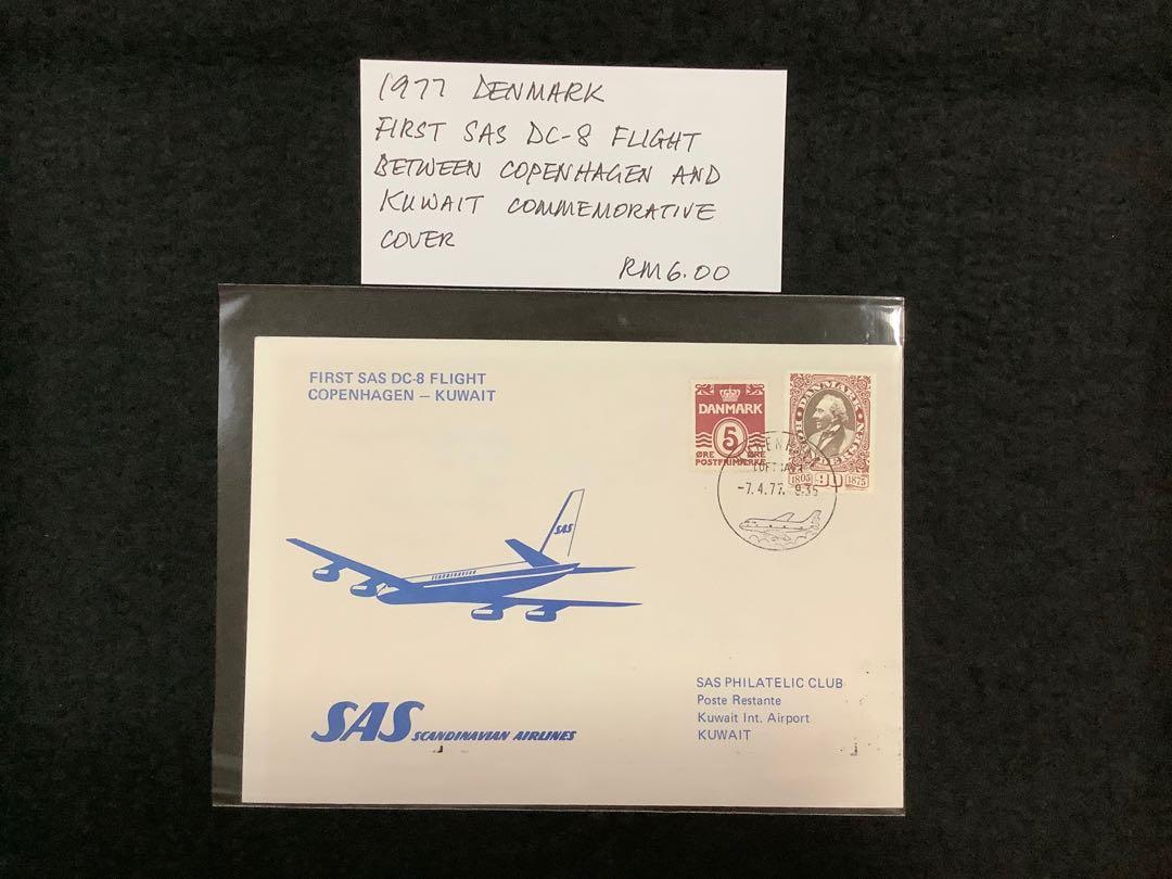 1977 Denmark First SAS DC-8 Flight Between Copenhagen & Kuwait ...