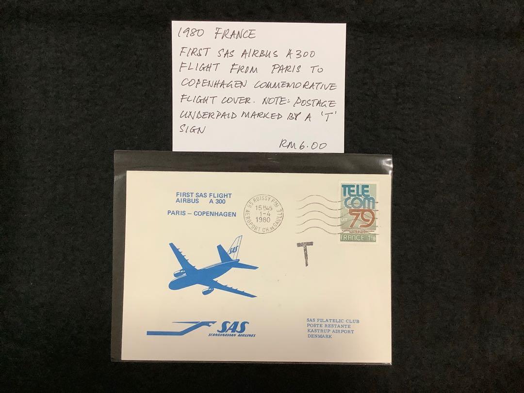 1980 France First SAS Airbus A300 Flight From Paris To Copenhagen ...