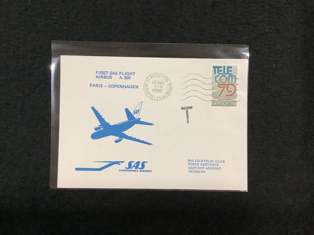 1980 France First SAS Airbus A300 Flight From Paris To Copenhagen ...
