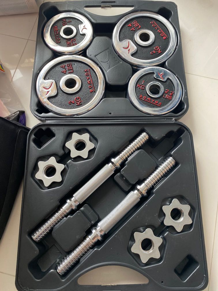 啞鈴1KGx8,2KGx4 連盒 慳位, 運動產品, 運動與健身, 運動與健身 - 舉重和啞鈴 - Carousell