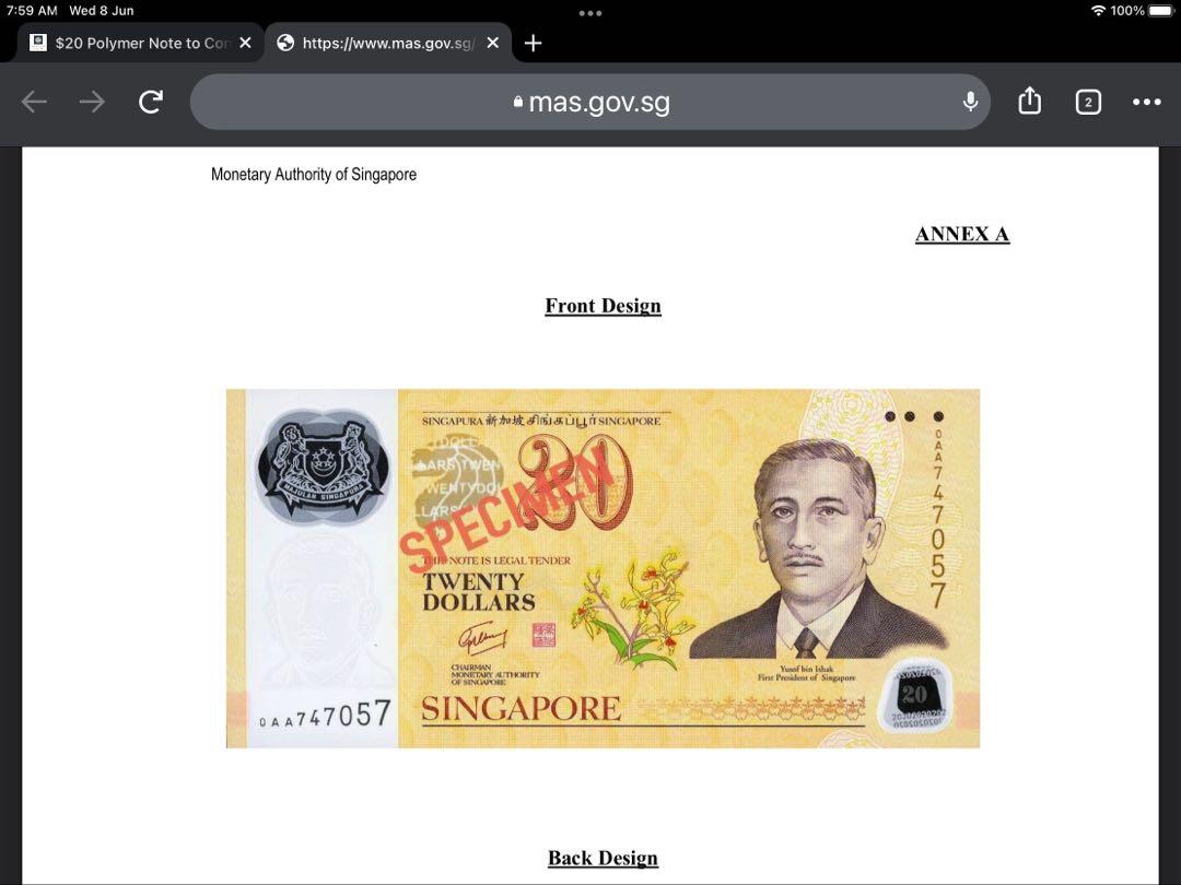 $20 Polymer Note to Commemorate 40 Years of the Currency ...