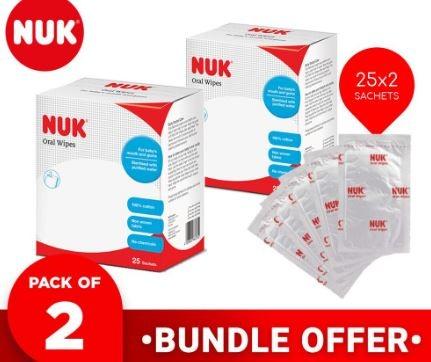 2 Box of NUK Oral Wipes 25pcs/Box (Bundle Options Available) EXP NOV ...