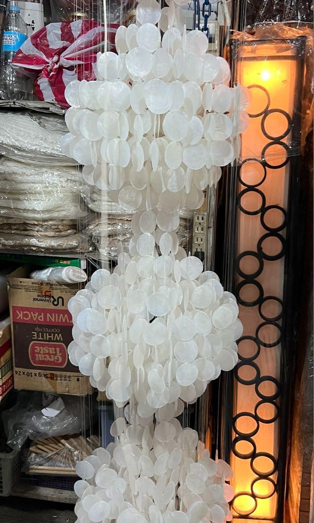 3 Layer Capiz Chandelier, Furniture & Home Living, Lighting & Fans ...