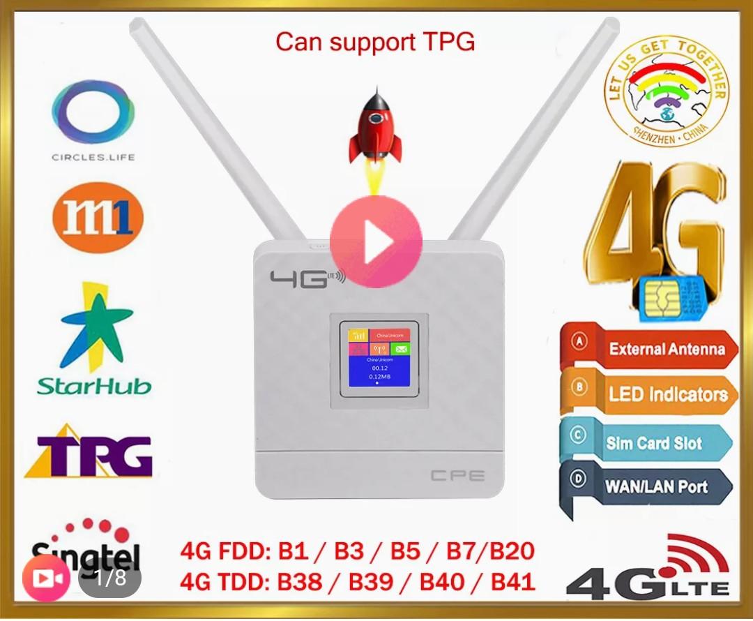 4G LTE Wifi Router Wireless CPE Router With Sim Card Slot Computers Tech Office Business