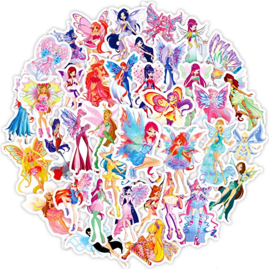 50Pcs/Set Winx Club Series 01 Floral Fairy Pixie Stickers, Hobbies ...