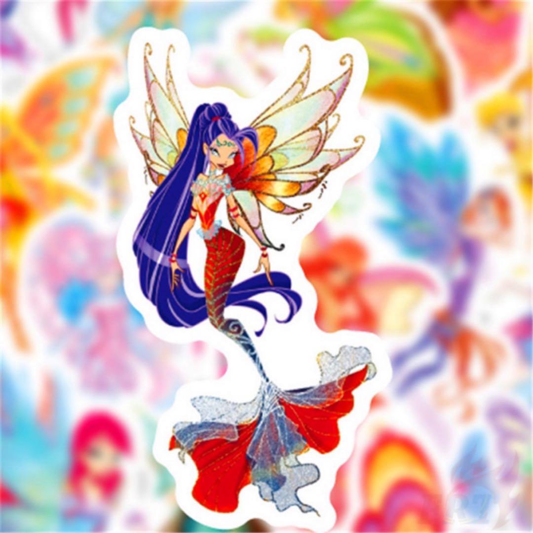 50Pcs/Set Winx Club Series 01 Floral Fairy Pixie Stickers, Hobbies ...