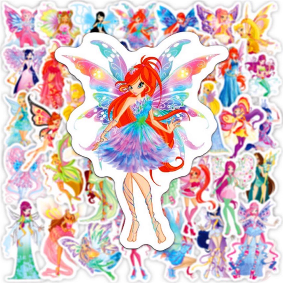 50Pcs/Set Winx Club Series 01 Floral Fairy Pixie Stickers, Hobbies ...