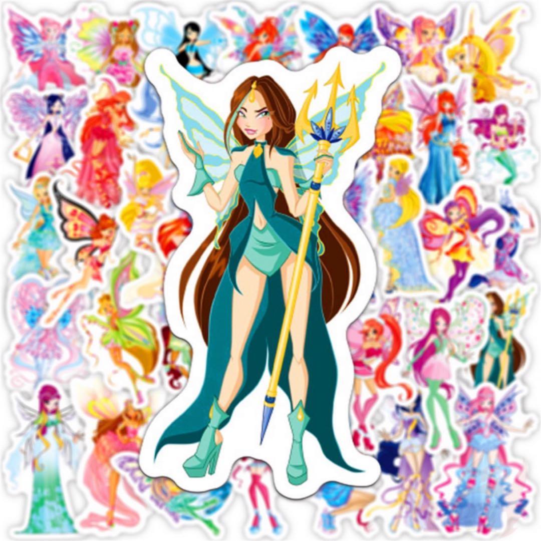 50Pcs/Set Winx Club Series 01 Floral Fairy Pixie Stickers, Hobbies ...