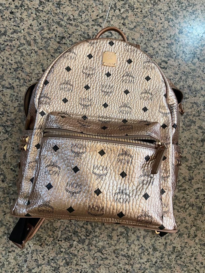 Authentic MCM Champagne Rose Gold Backpack, Luxury, Bags & Wallets on ...