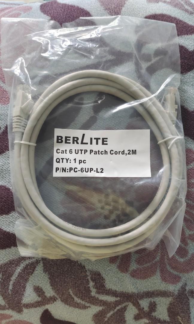 Berlite | Cat 6 UTP PATCH CORD, 2 M, Computers & Tech, Parts & Accessories, Cables & Adaptors on ...