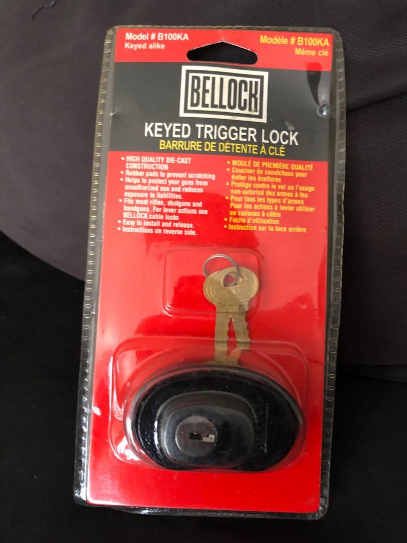 Bnew Imported Bellock Safety Lock Keyed Steel Gun Pistol Rifle Trigger ...