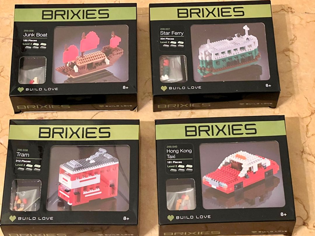 [BNIB Set of 4] BRIXIES mini bricks Hong Kong Traffic Edition sets ...