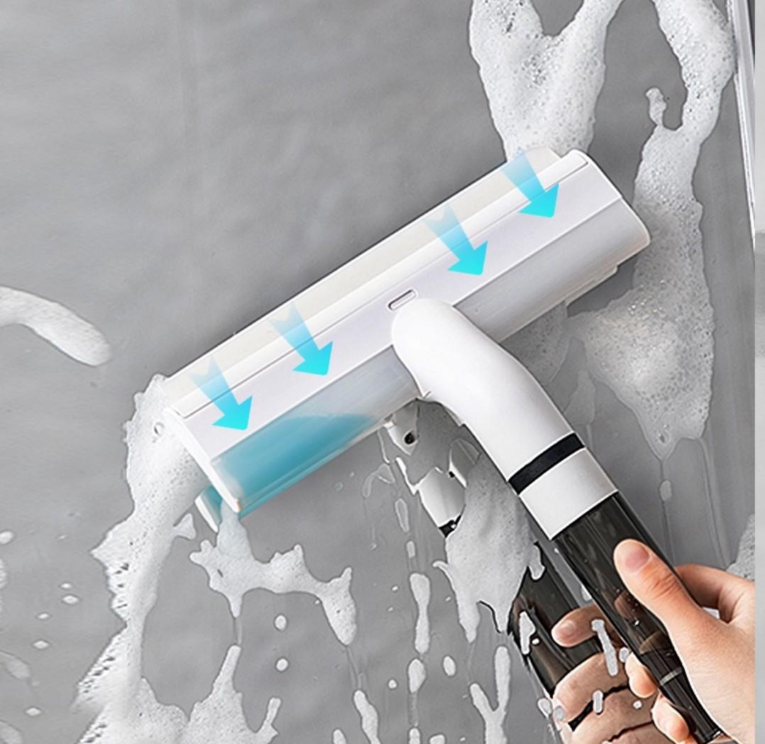 Boomjoy glass window cleaner with squeegee and spray on extendable rod ...