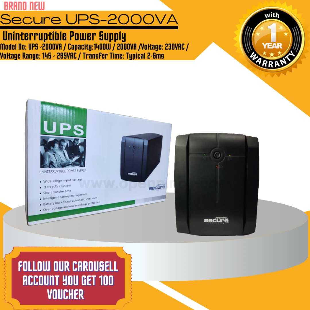 Brand new Secure UPS-2000VA Uninterruptible Power Supply, Computers ... Brand new Secure UPS-2000VA Uninterruptible Power Supply, Computers ...