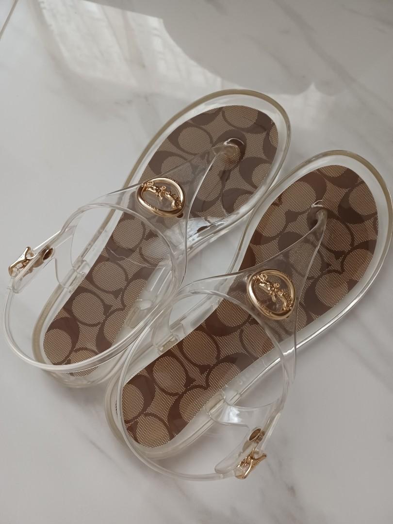 COACH Jelly Sandals, Luxury, Sneakers & Footwear on Carousell