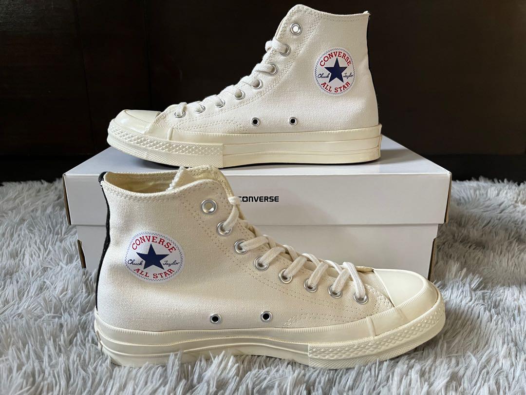 Converse CDG Play High Cut, Men's Fashion, Footwear, Sneakers on Carousell
