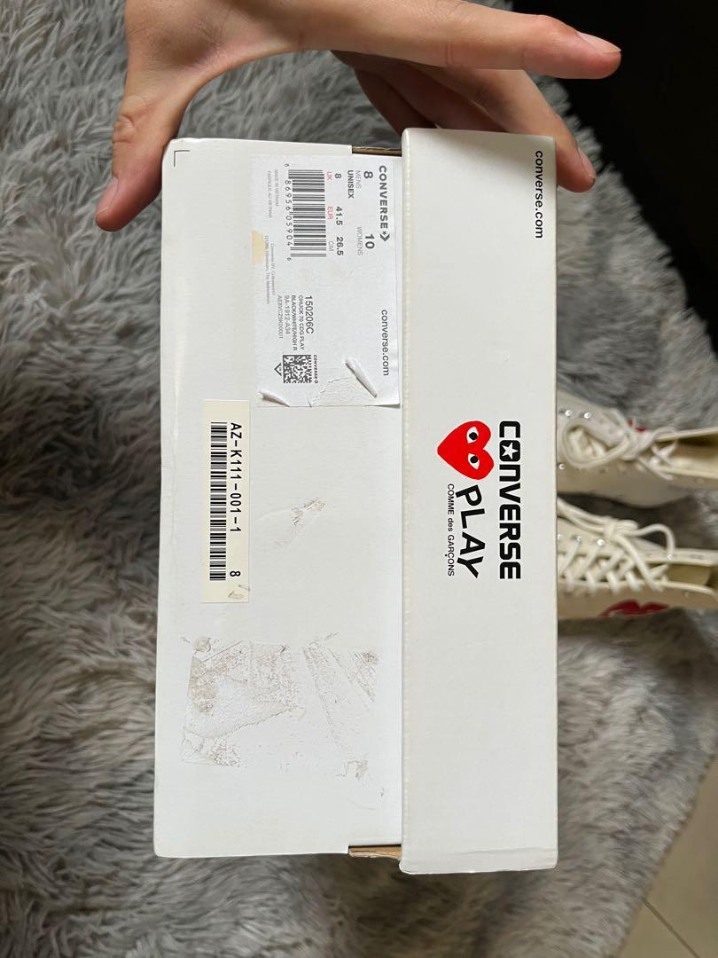 Converse CDG Play High Cut, Men's Fashion, Footwear, Sneakers on Carousell