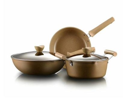 cookware 5pc pot pan wok | Medical stone coating | Non-Stick | with ...