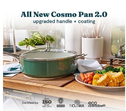Cookware Non-Stick XERADUR 2 Ceramic Coated Cosmo Pan (28cm) - Toxic Free Frying Pan, Cooking ...