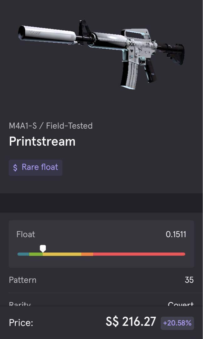 Csgo skin M4A1-S | Printstream [FT], Video Gaming, Gaming Accessories ...