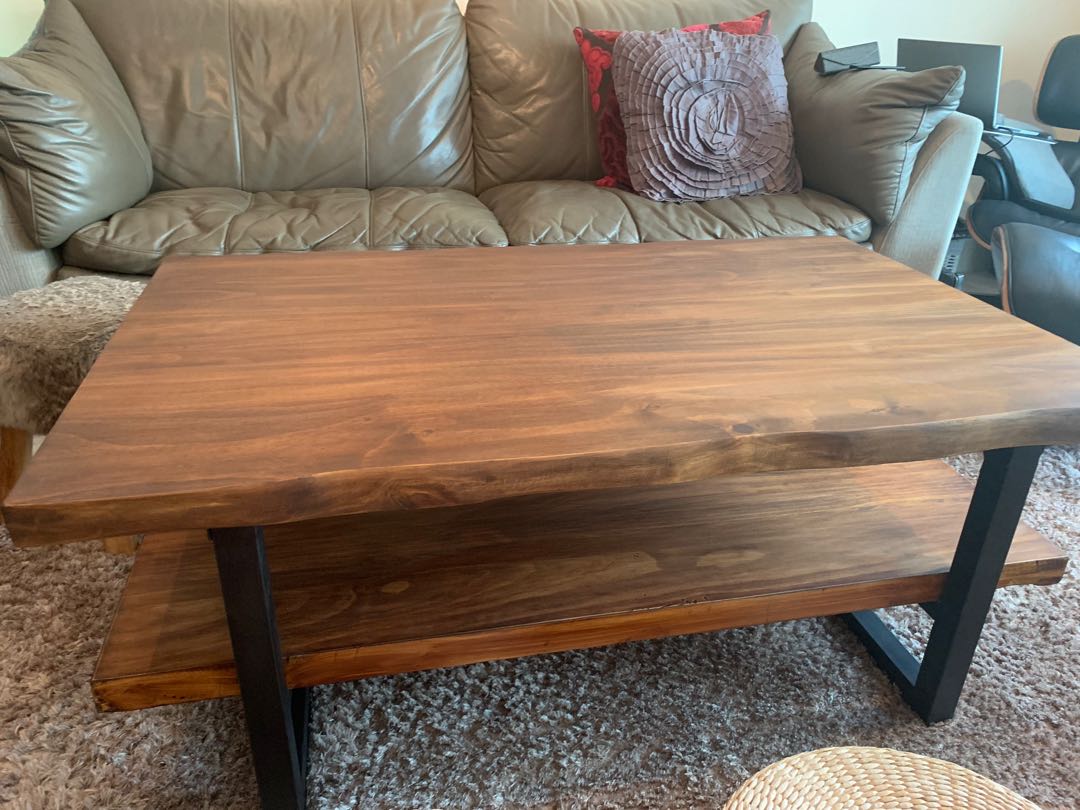 Custom walnut coffee table, Furniture & Home Living, Furniture, Tables & Sets on Carousell