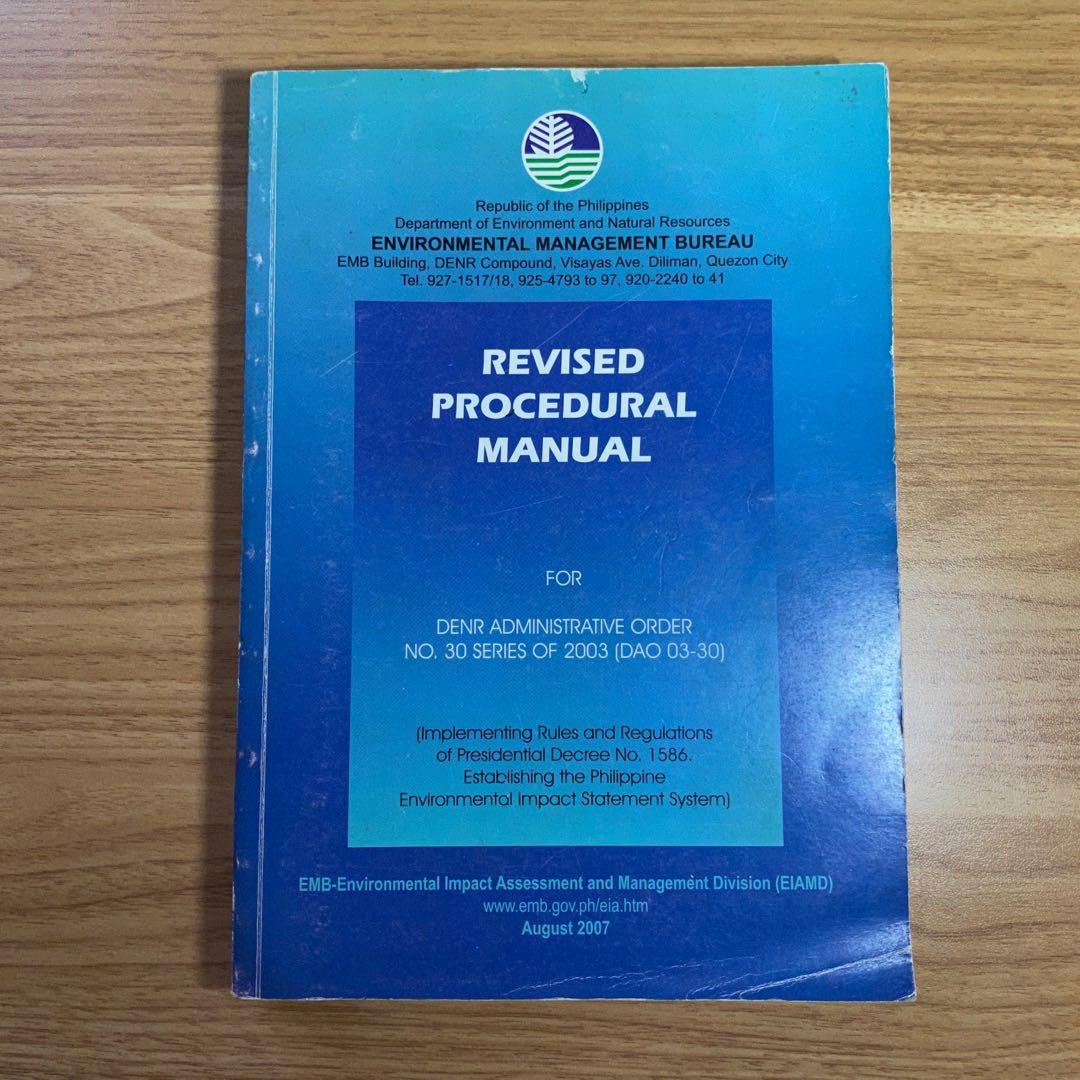 DENR EIS Revised Procedural Manual, Hobbies & Toys, Books & Magazines ...