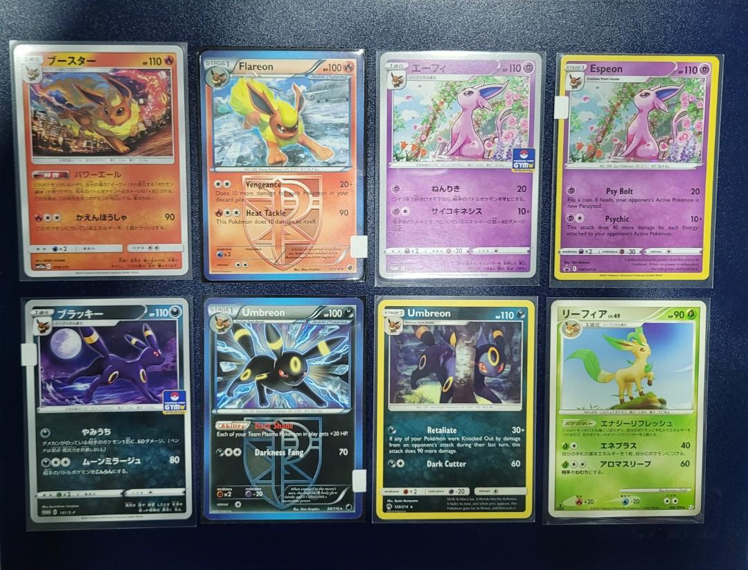 Eevee / Eeveelutions Jap and Eng common/uncommon/rare cards (Includes ...