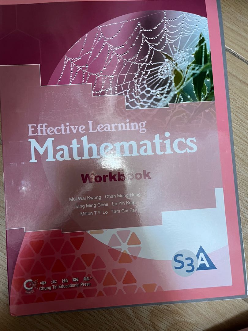 Effective Learning Mathematics Workbook S3A chapter 2,3,5,6, 興趣及遊戲, 書本 ...
