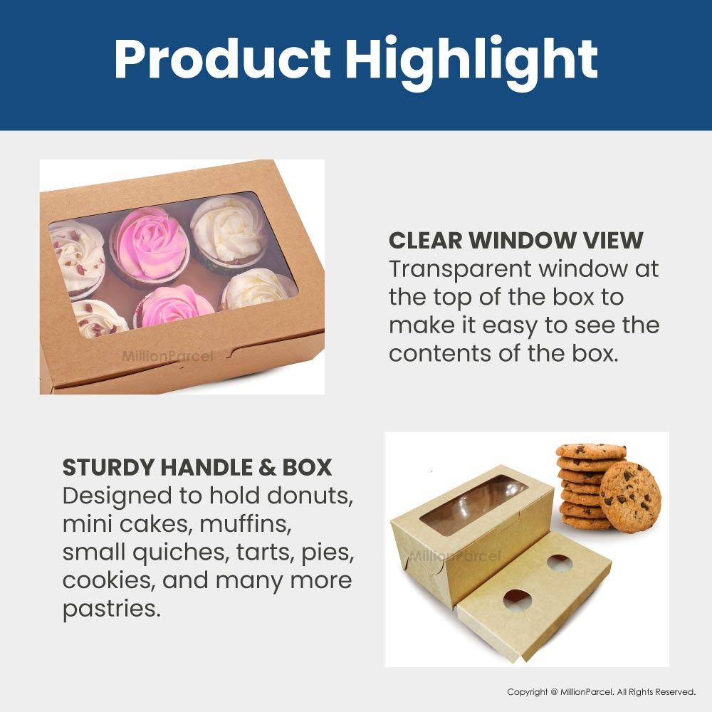 Food Grade Box with Window + Tray | Cake Box | Gift Box | Kueh Box ...