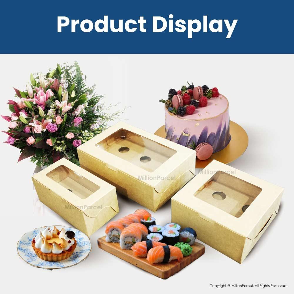 Food Grade Box with Window + Tray | Cake Box | Gift Box | Kueh Box ...